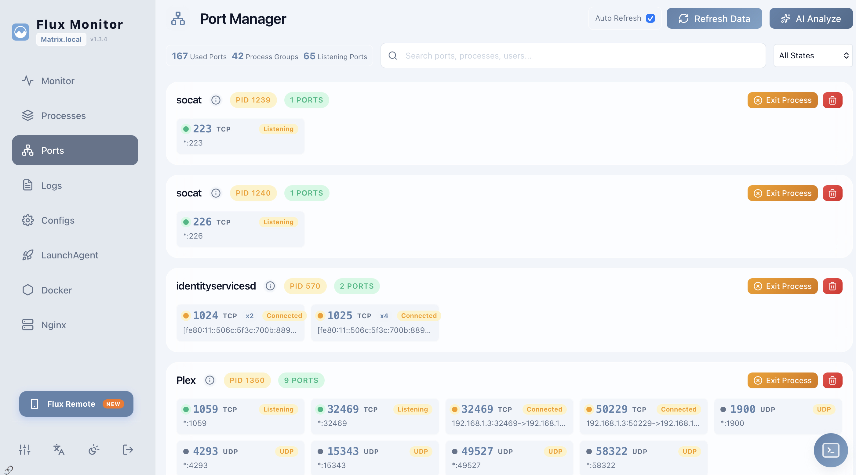 浮光面板 Flux Monitor - macOS Server Monitoring & Remote Control